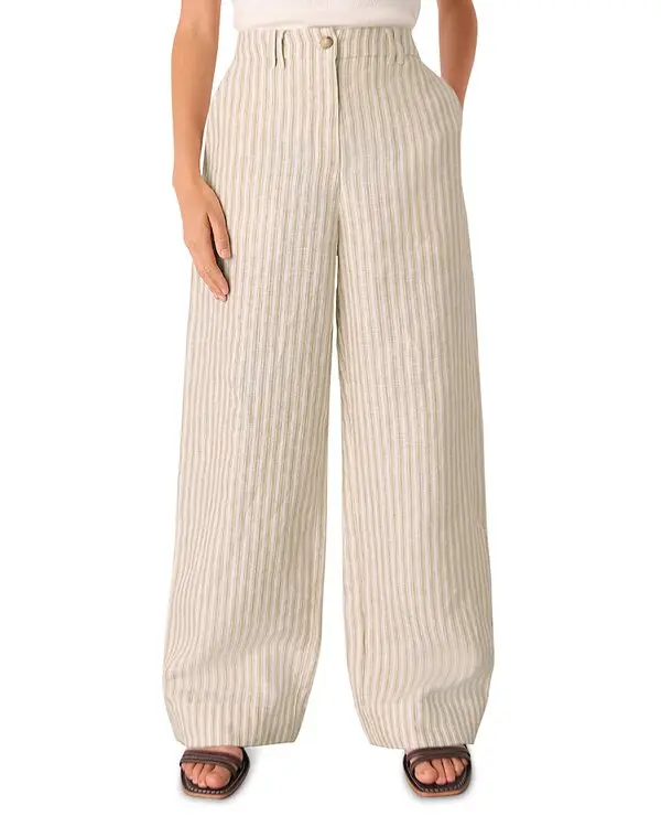 Whistles Linen Wide Leg Trousers