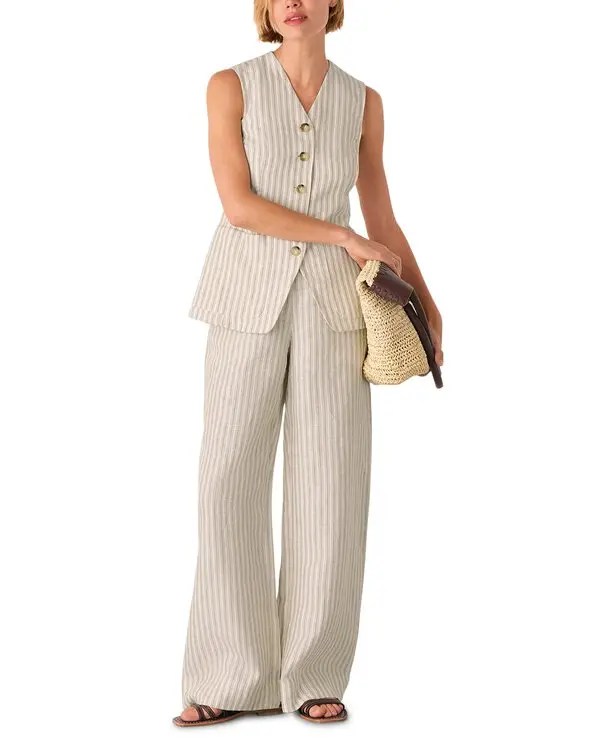Whistles Linen Buttoned Vest