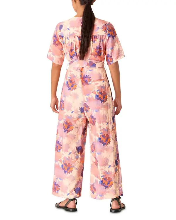 Whistles Floral Button-front Jumpsuit - Pink/multi