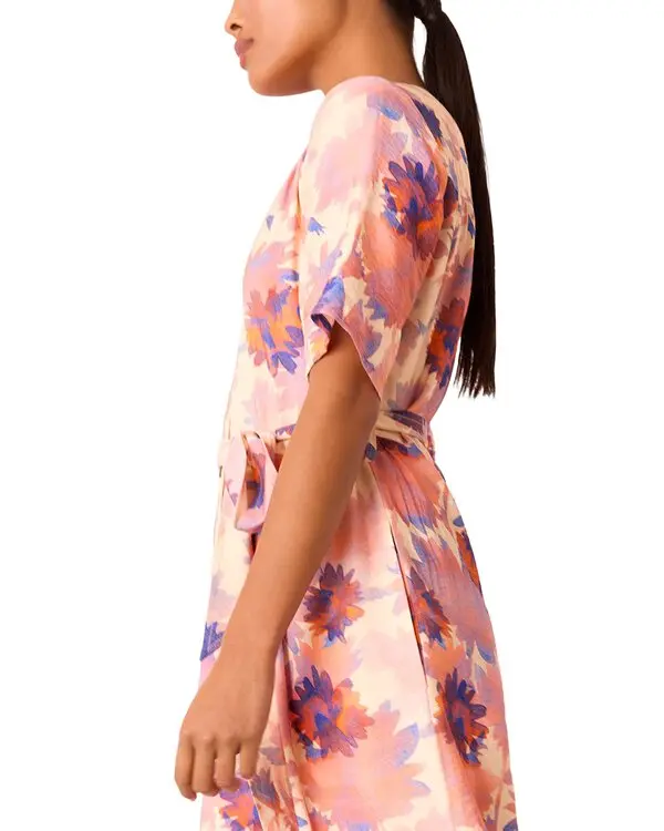 Whistles Floral Button-front Jumpsuit - Pink/multi