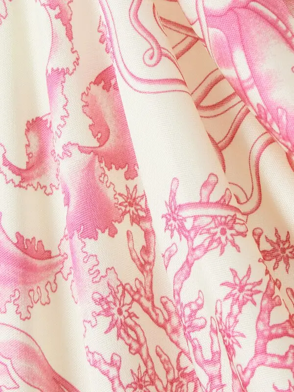 Versace Embellished Printed Silk-satin Mini Dress