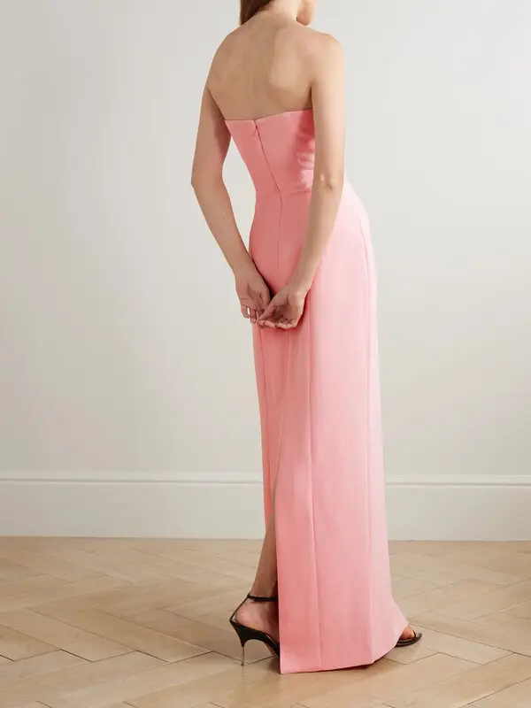 Solace London Anderson Strapless Crepe Gown