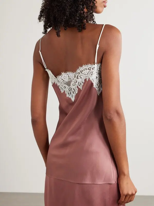 Stella McCartney Lace-trimmed Satin Camisole - Pink