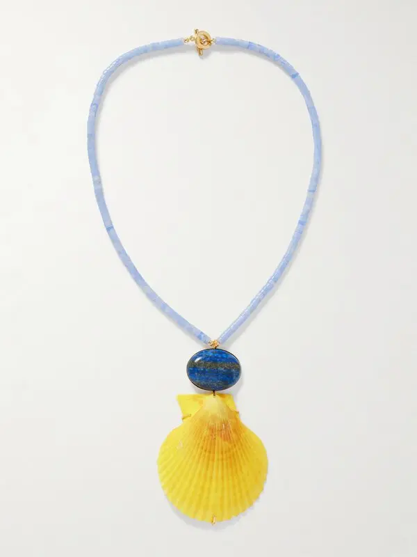 JENNIFER BEHR Makana Gold-plated Necklace - Blue