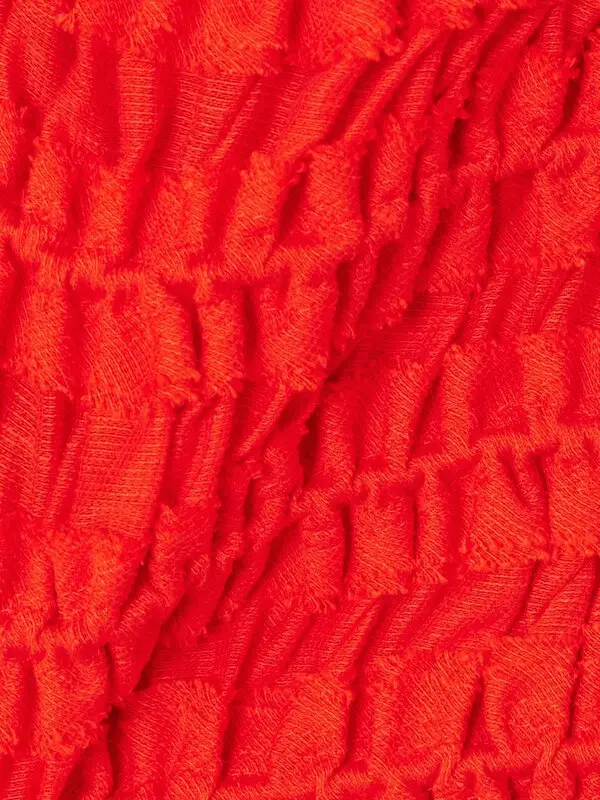 Tory Burch Cropped Ruffled Lyocell-blend Top