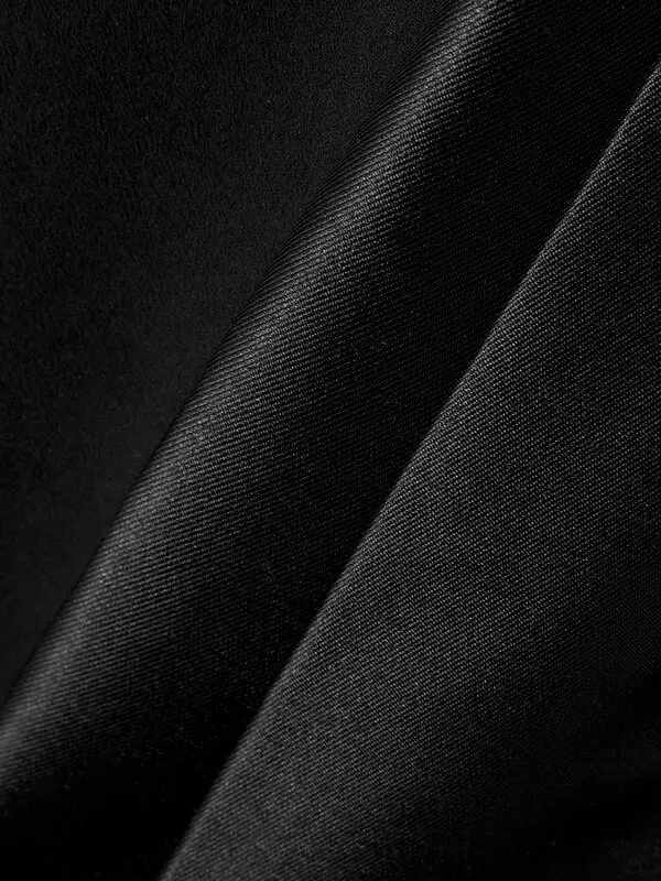 Solace London Crepe And Draped Twill Gown - Black