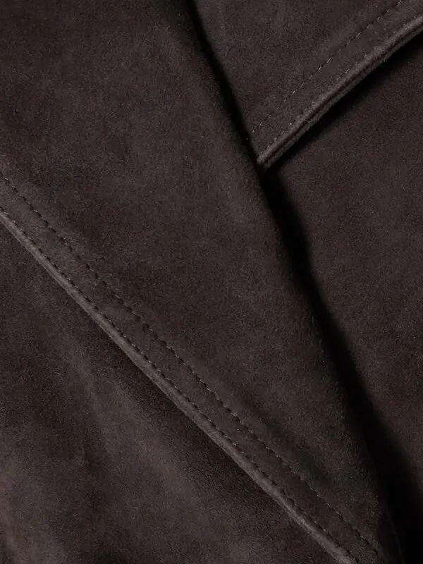 RÓHE Suede Trench Coat - Brown