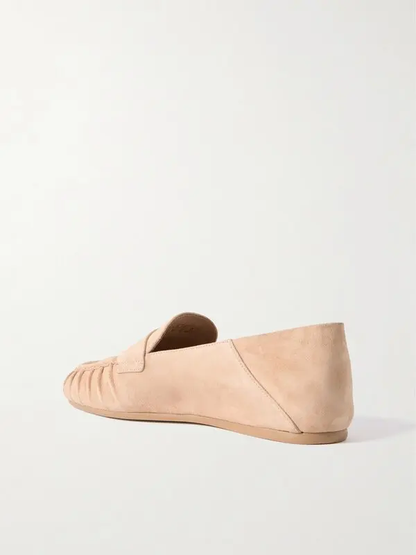 STUART WEITZMAN Brooks Collapsible-heel Loafers - Neutrals