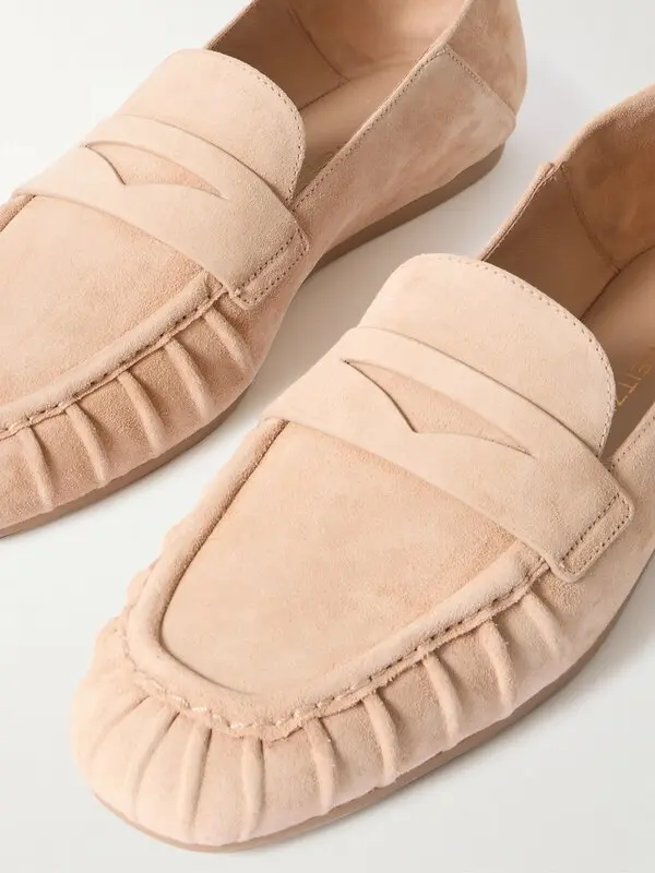 STUART WEITZMAN Brooks Collapsible-heel Loafers - Neutrals