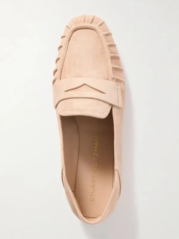 STUART WEITZMAN Brooks Collapsible-heel Loafers - Neutrals