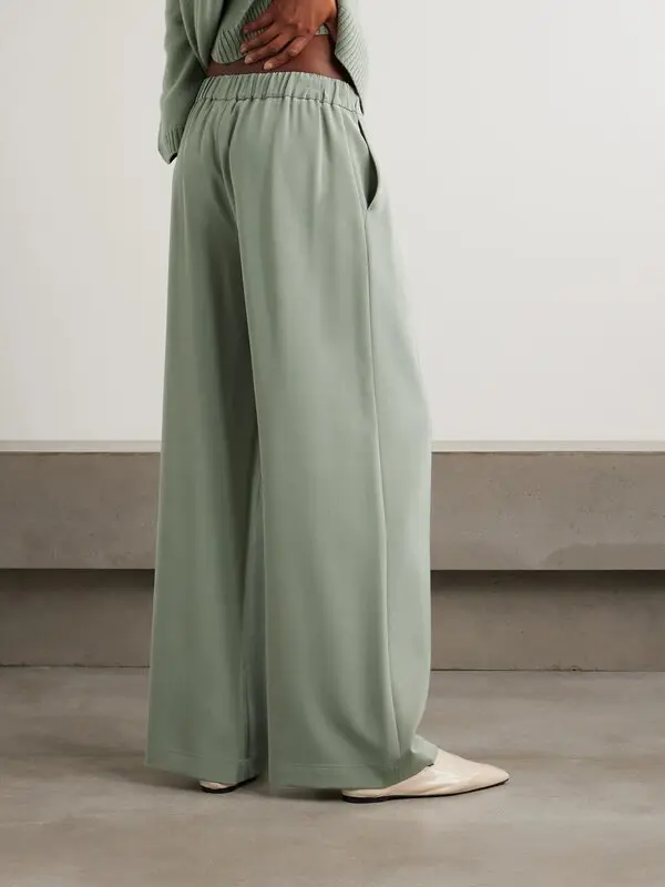 Max Mara Bonn Silk-blend Pants - Green