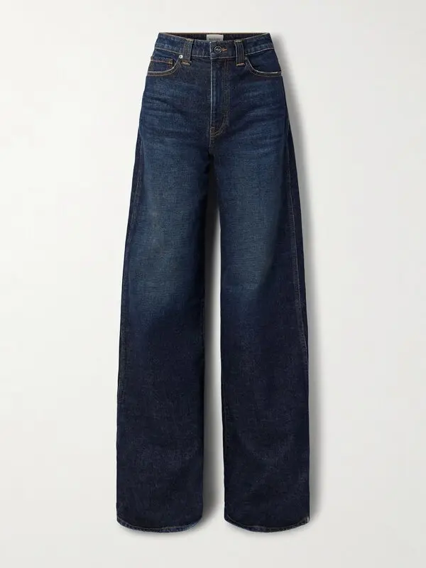 Khaite Dane High-rise Wide-leg Jeans - Blue