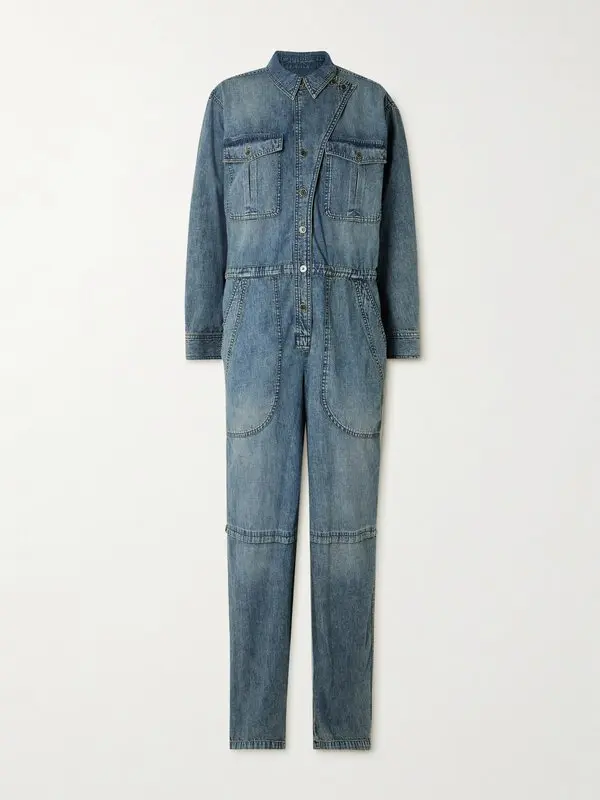 MARANT ETOILE Nadia Denim Jumpsuit - Blue