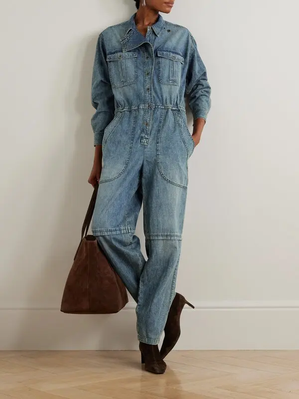 MARANT ETOILE Nadia Denim Jumpsuit - Blue