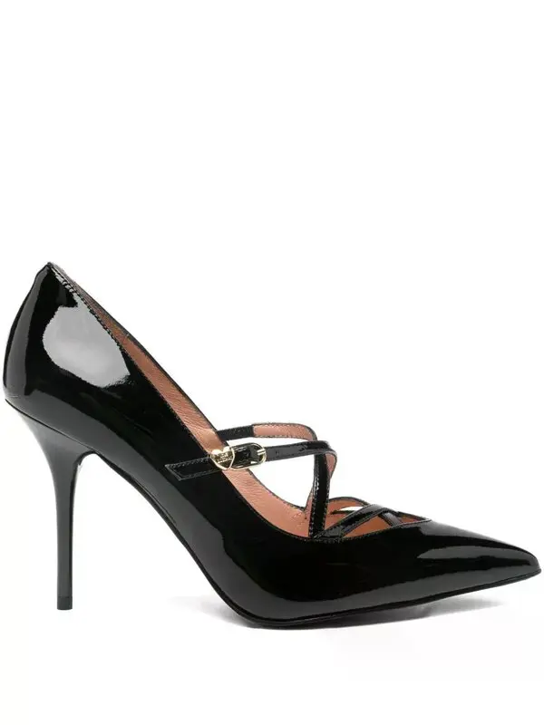 Moschino 100mm Leather Cross-strap Pumps