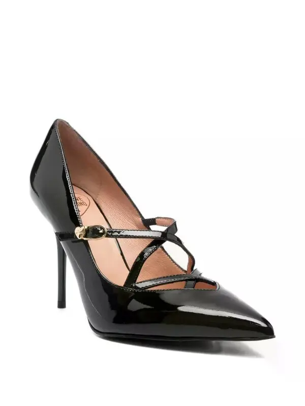 Moschino 100mm Leather Cross-strap Pumps