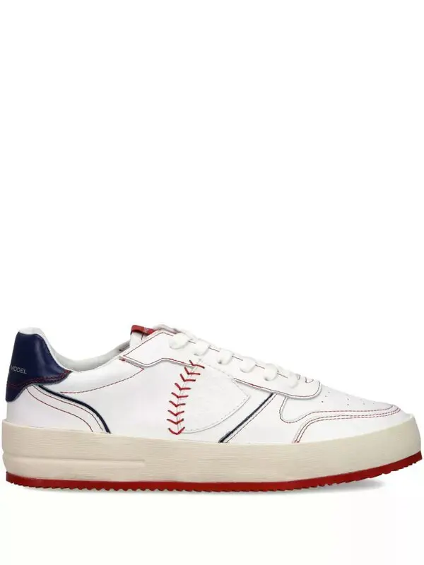 Philippe Model Baseball Stitch Platform Sneakers