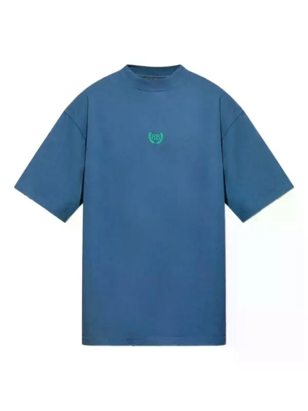 Balenciaga Laurel Cotton T-shirt - Blue