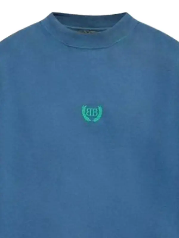 Balenciaga Laurel Cotton T-shirt - Blue