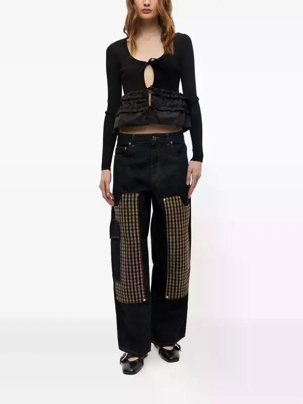 GANNI Ruffle-hem Blouse