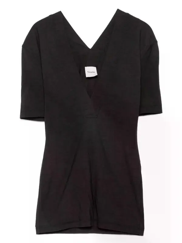 Nanushka Akka Short-sleeved Wool Top