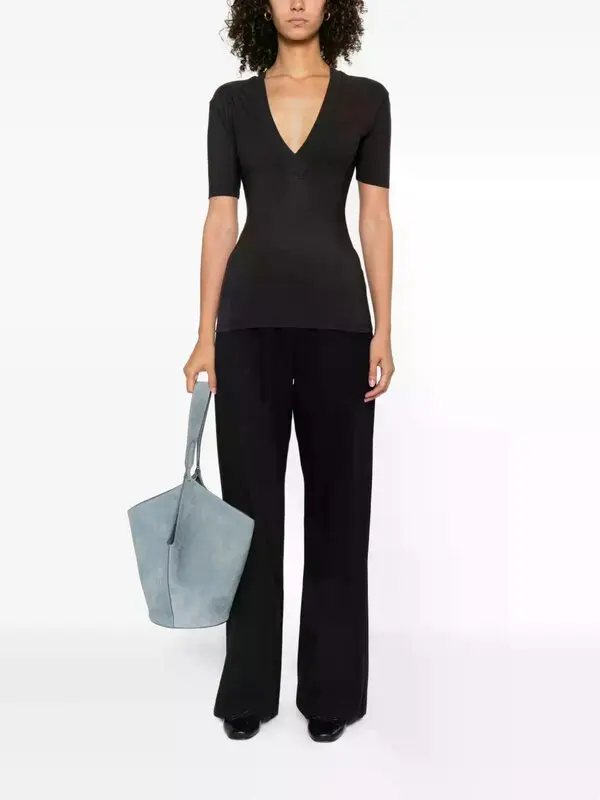 Nanushka Akka Short-sleeved Wool Top