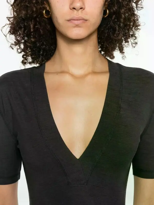 Nanushka Akka Short-sleeved Wool Top