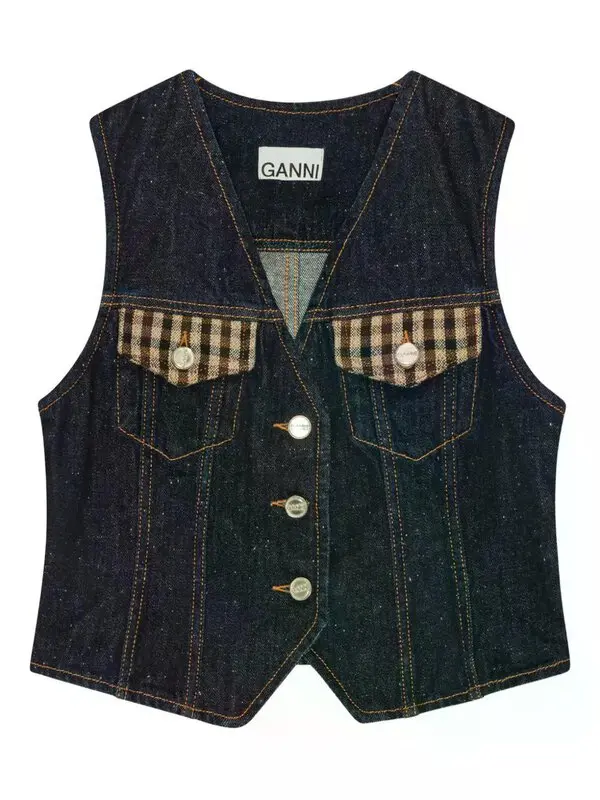 GANNI Denim Waistcoat