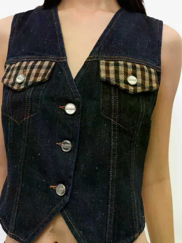 GANNI Denim Waistcoat
