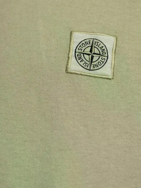Stone Island Logo-patch Cotton T-shirt - Green