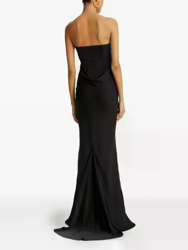 ROTATE BY BIRGER CHRISTENSEN Corset Maxi Dress - Black