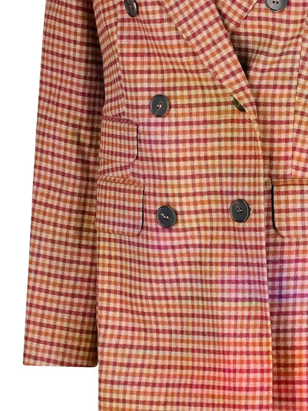 Max Mara Gingham Double-breasted Jacket