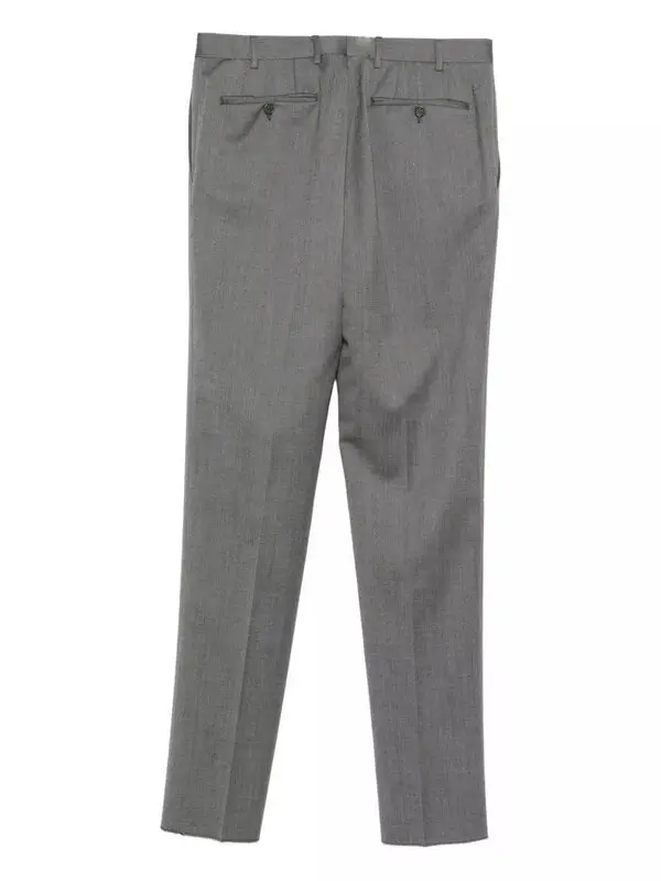 Canali Frayed Wool Trousers
