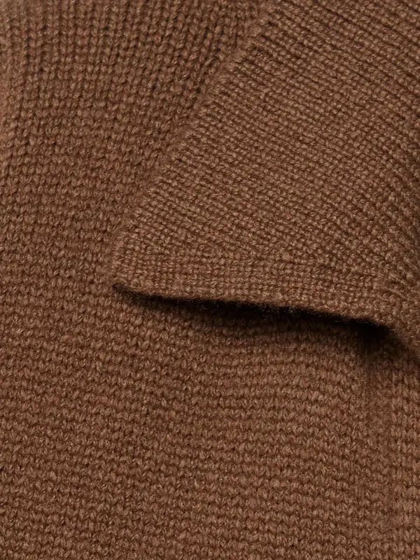 Khaite Herve Cashmere Polo Sweater - Brown