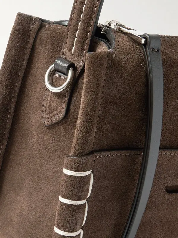 JW Anderson Loafer Suede Shoulder Bag - Brown