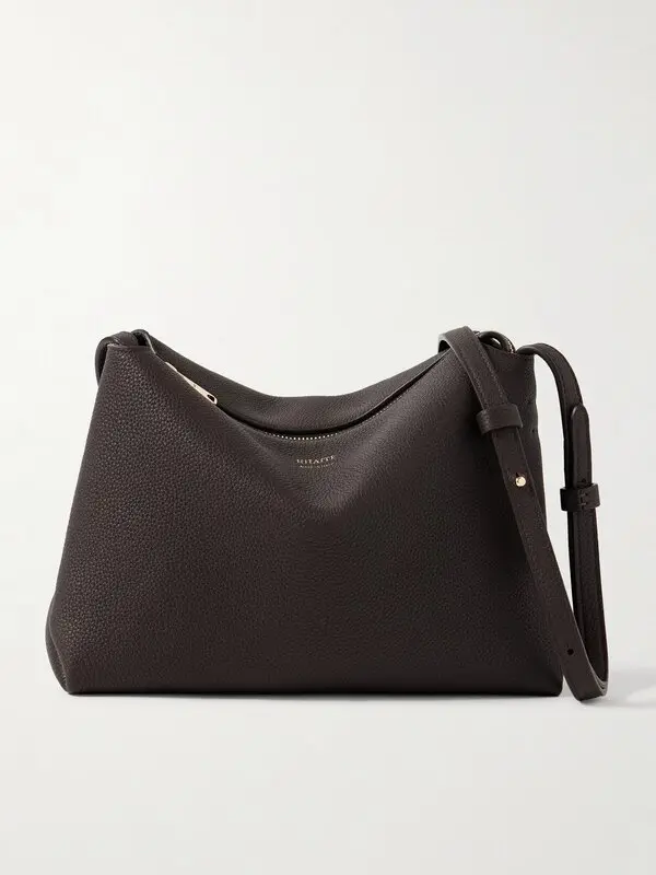 Khaite - KHAITE Lina Medium Textured-Leather Shoulder Bag