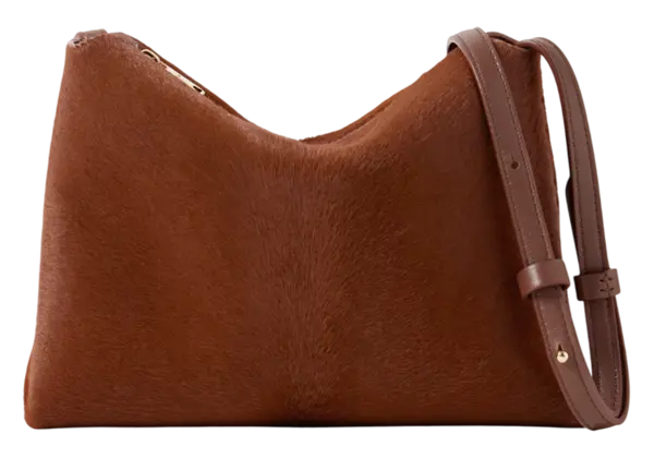 Khaite Lina Medium Calf Hair Shoulder Bag