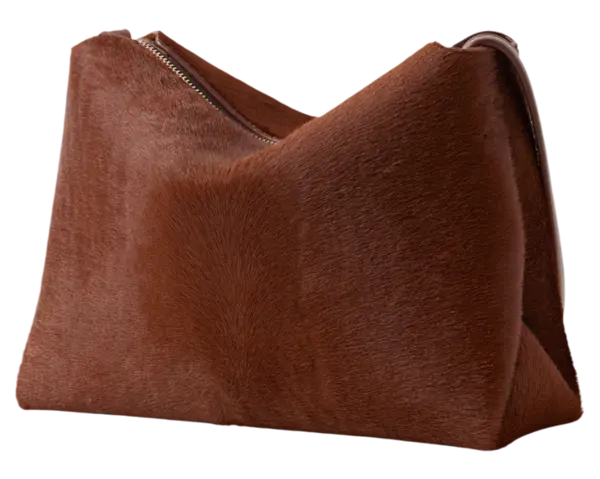 Khaite Lina Medium Calf Hair Shoulder Bag