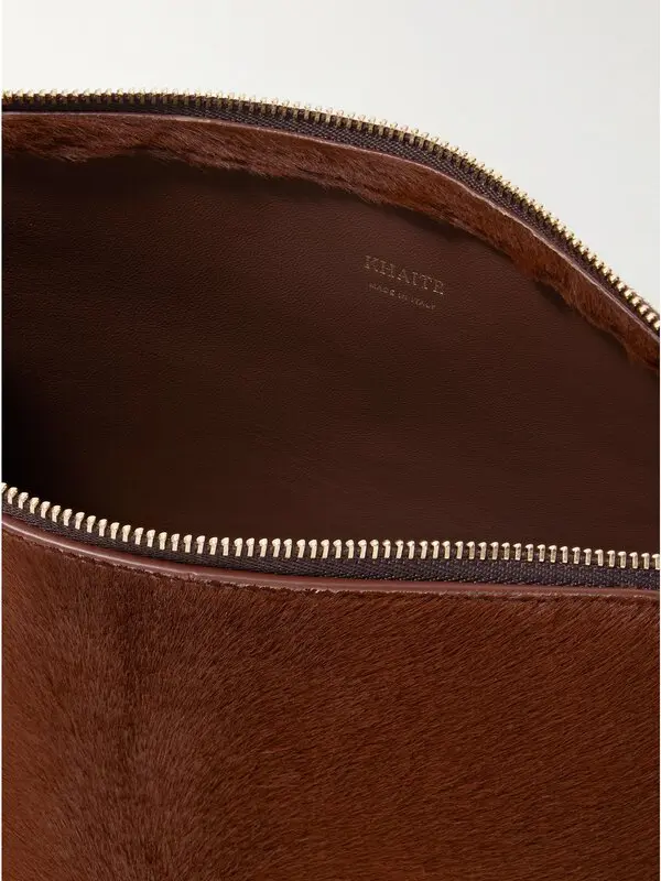 Khaite Lina Medium Calf Hair Shoulder Bag