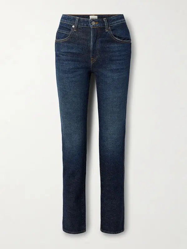 Khaite Viv High-rise Slim-leg Jeans - Blue