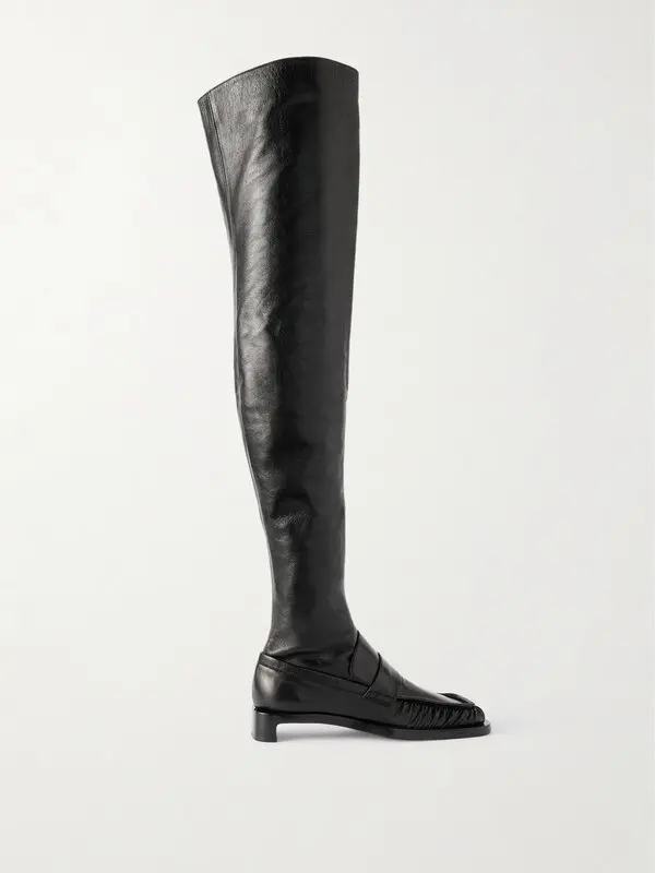 JIL SANDER Leather Over-the-knee Boots