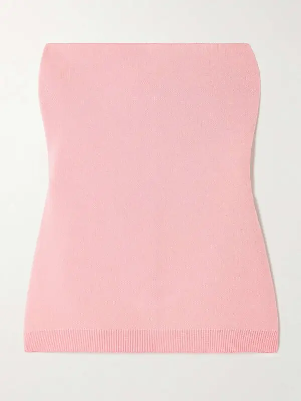 Jacquemus Sera Knitted Bandeau Top - Pastel Pink