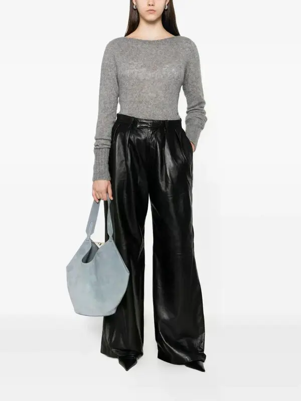 TOM FORD Boat-neck Cashmere-silk Blend Sweater - Grey