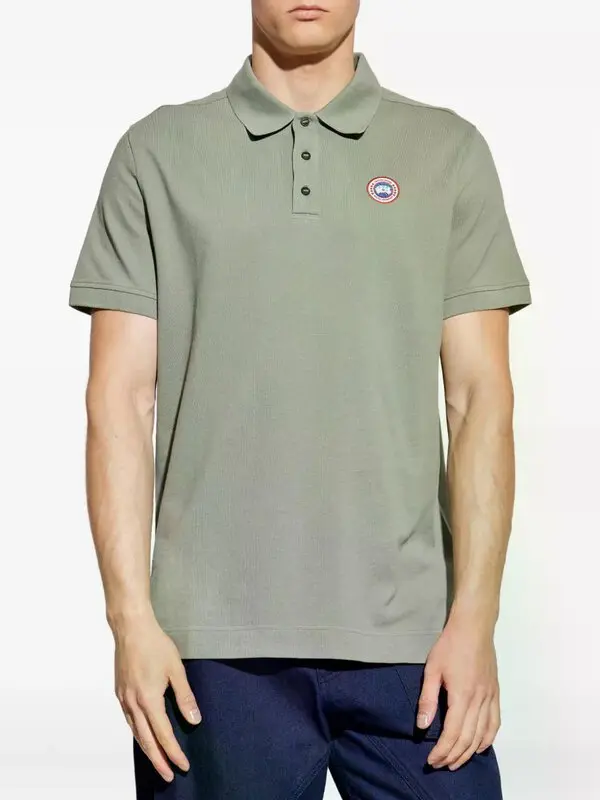 Canada Goose Logo-patch Polo Shirt - Green