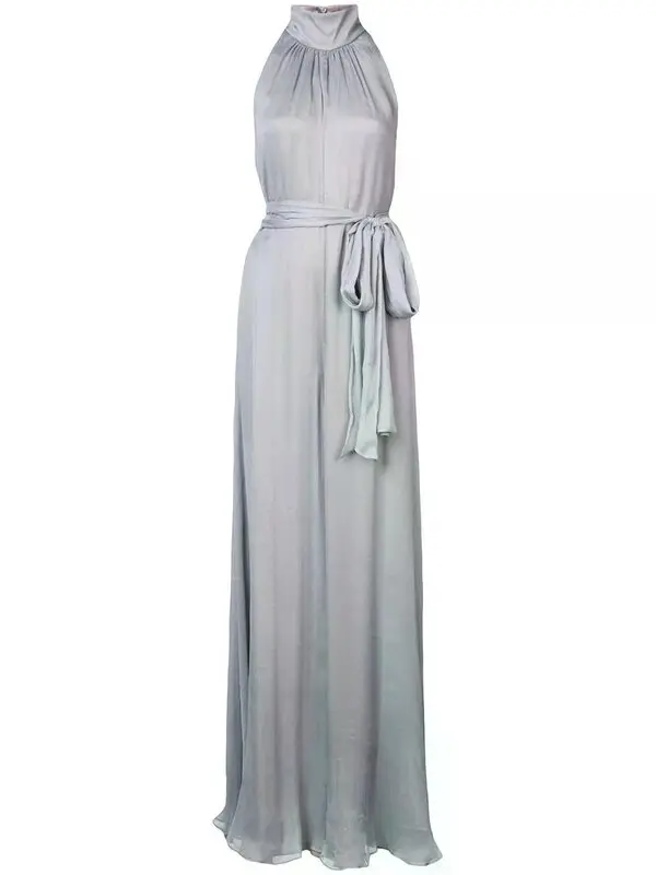 Voz Opal Silk Maxi Dress - Grey
