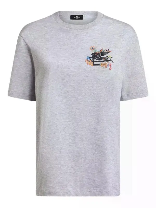 Etro Pegaso-motif T-shirt - Grey