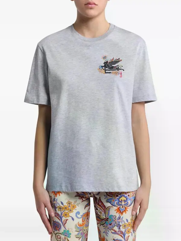 Etro Pegaso-motif T-shirt - Grey