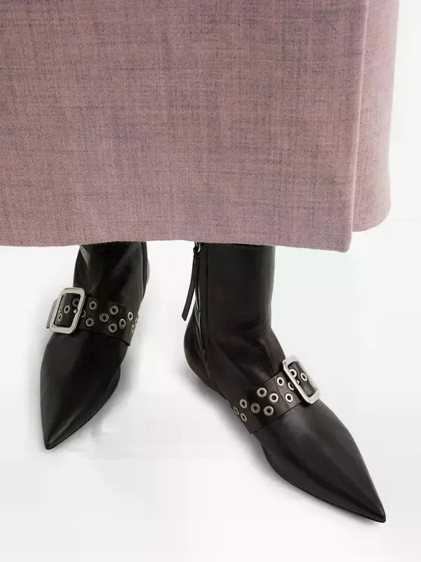 JIL SANDER Leather Ankle Boots