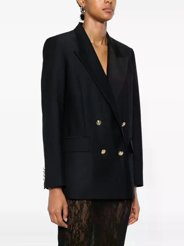 Maje Double-breasted Blazer With Gold Buttons
