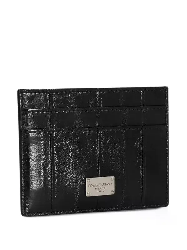 Dolce & Gabbana Textured Leather Card Holder - Black